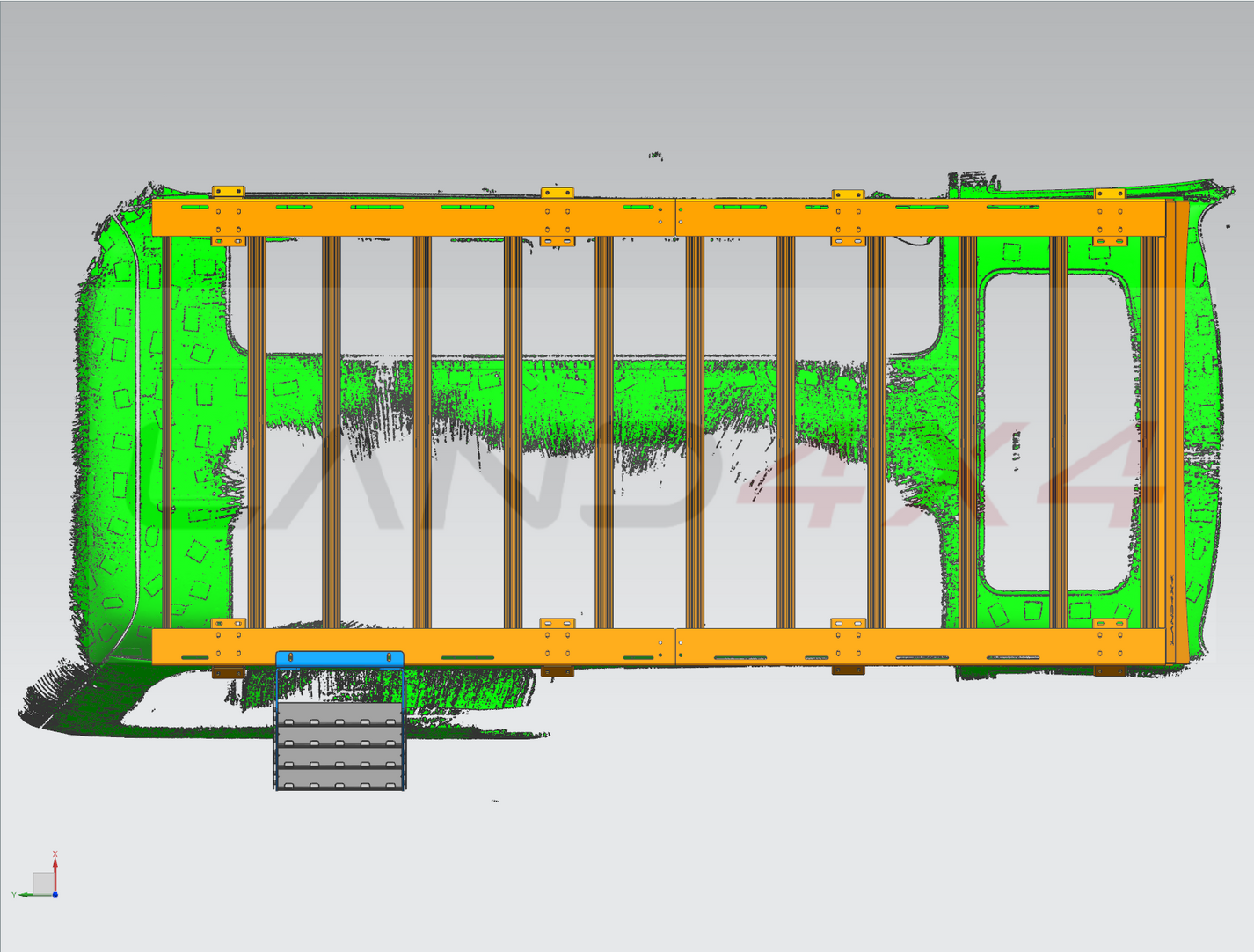 Side Ladder Fits 1998-2006 MITSUBISHI Delica L400 - Series 2 – LAND 4X4